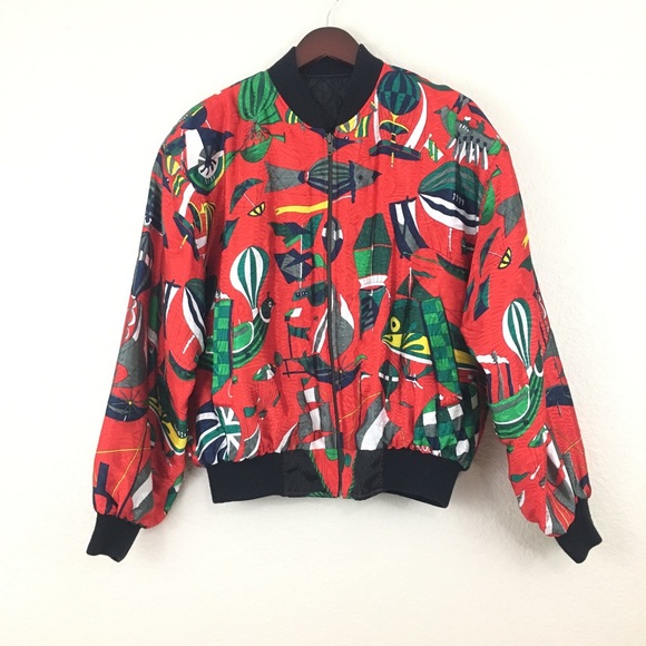 Vintage | Jackets & Coats | Vintage 999 Colorful Bomber Jacket | Poshmark